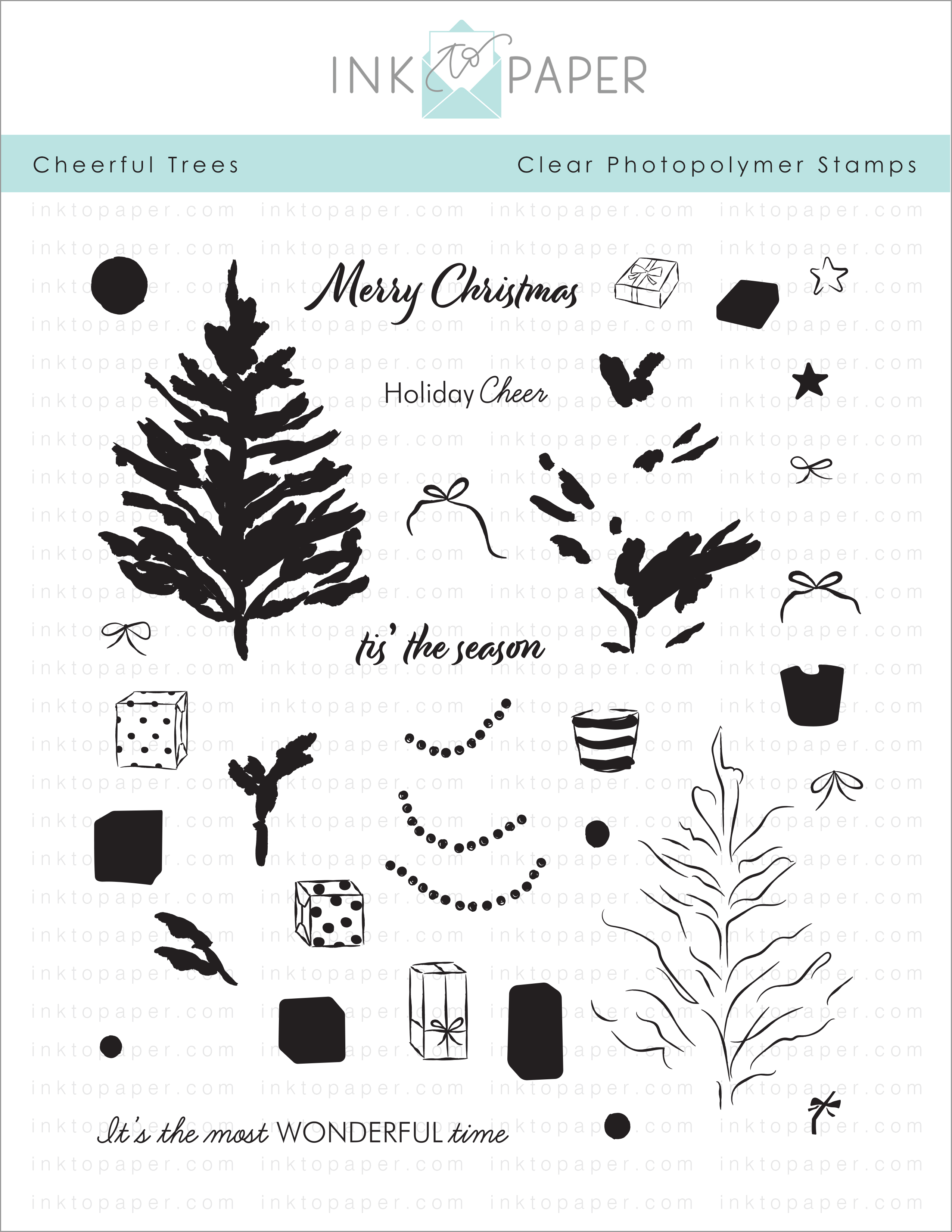 Cheerful Tree Stamp Set: Papertrey Ink