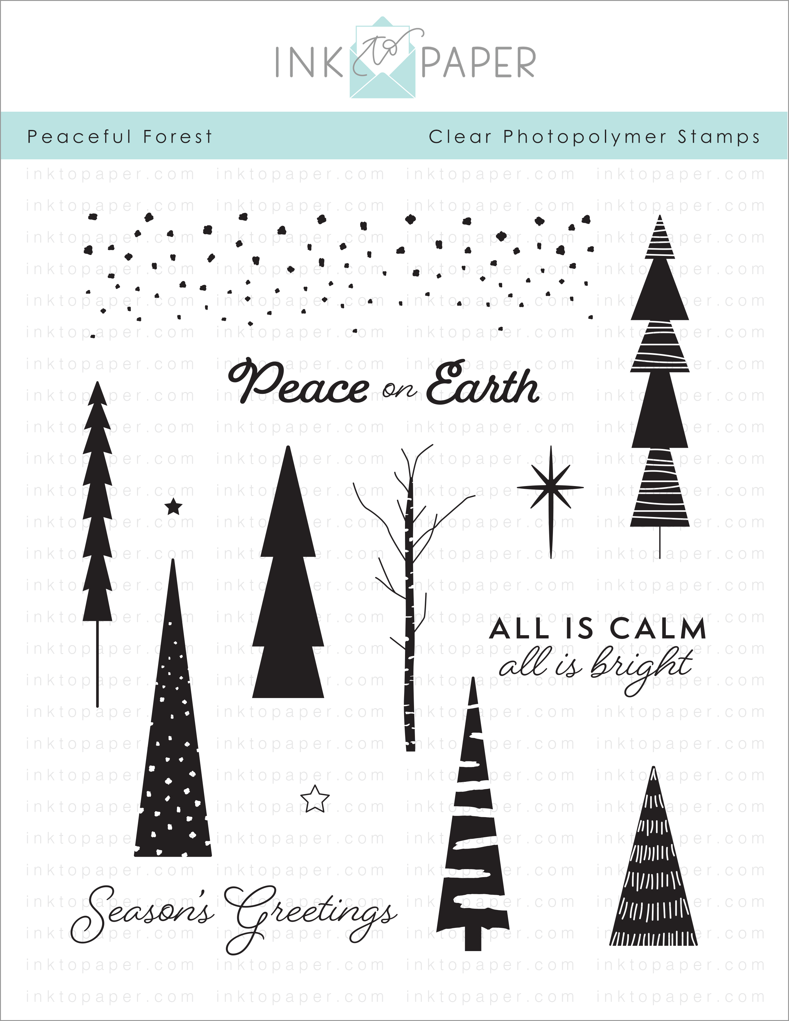 Peaceful Forest Stamp Set: Papertrey Ink