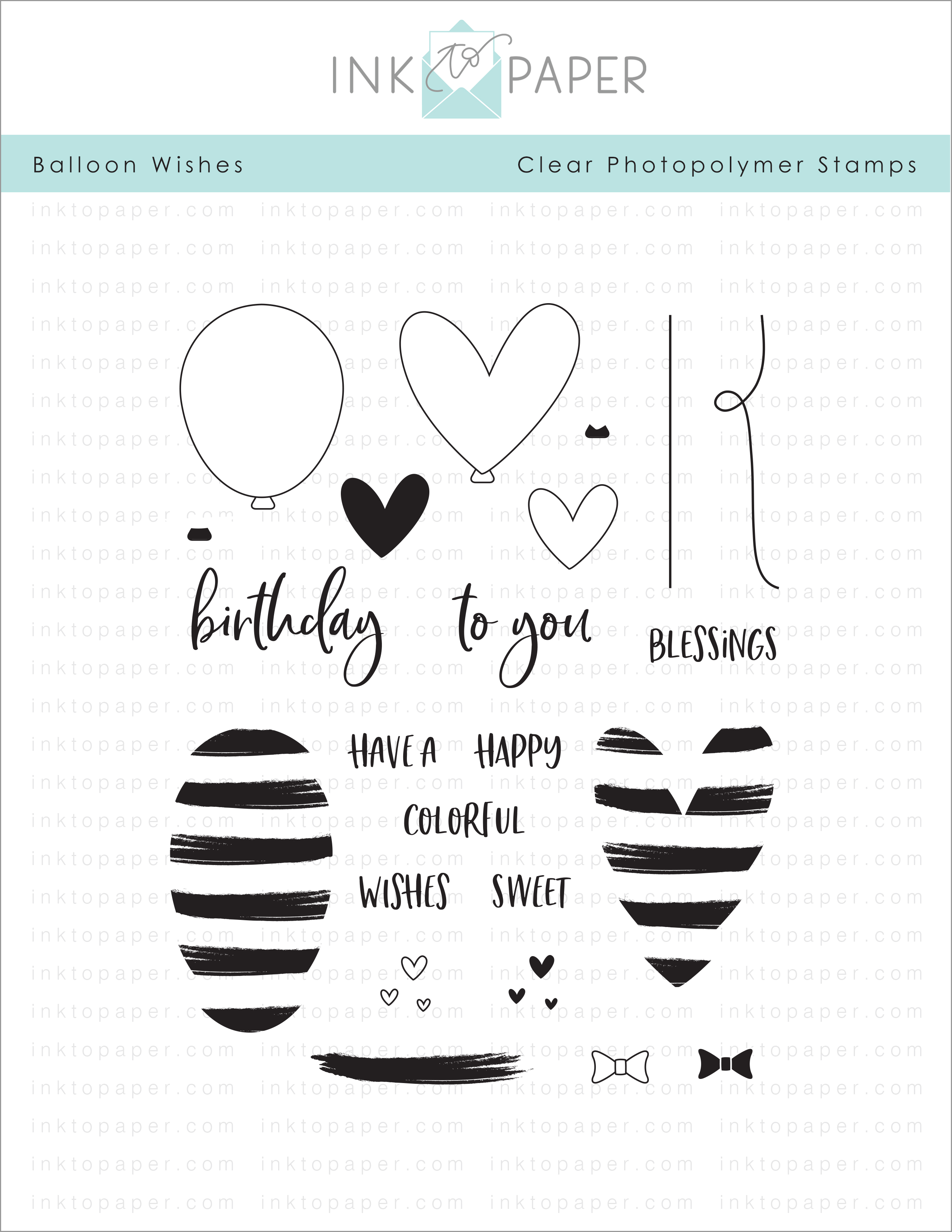 Balloon Wishes Stamp Set: Papertrey Ink