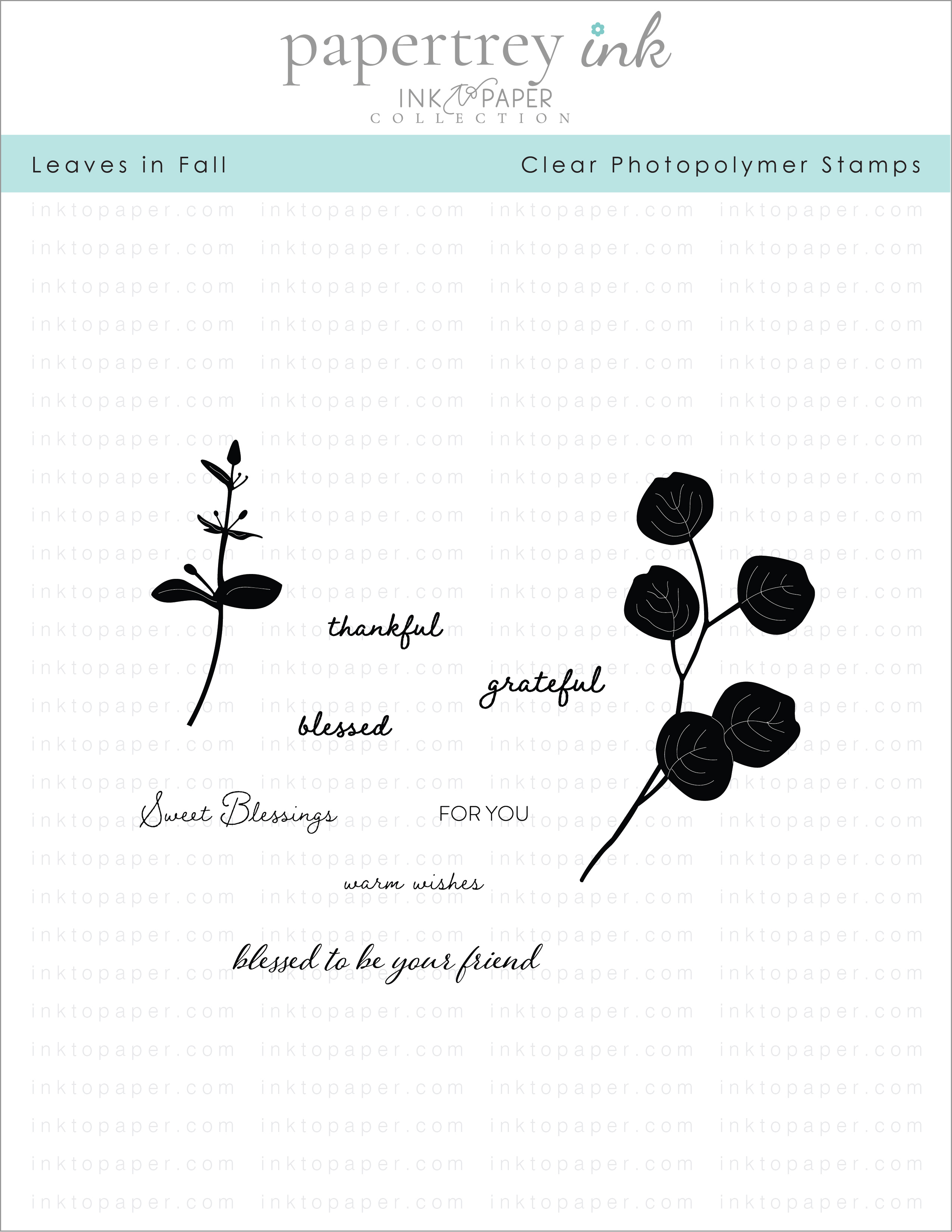 Leaves in Fall Stamp Set: Papertrey Ink