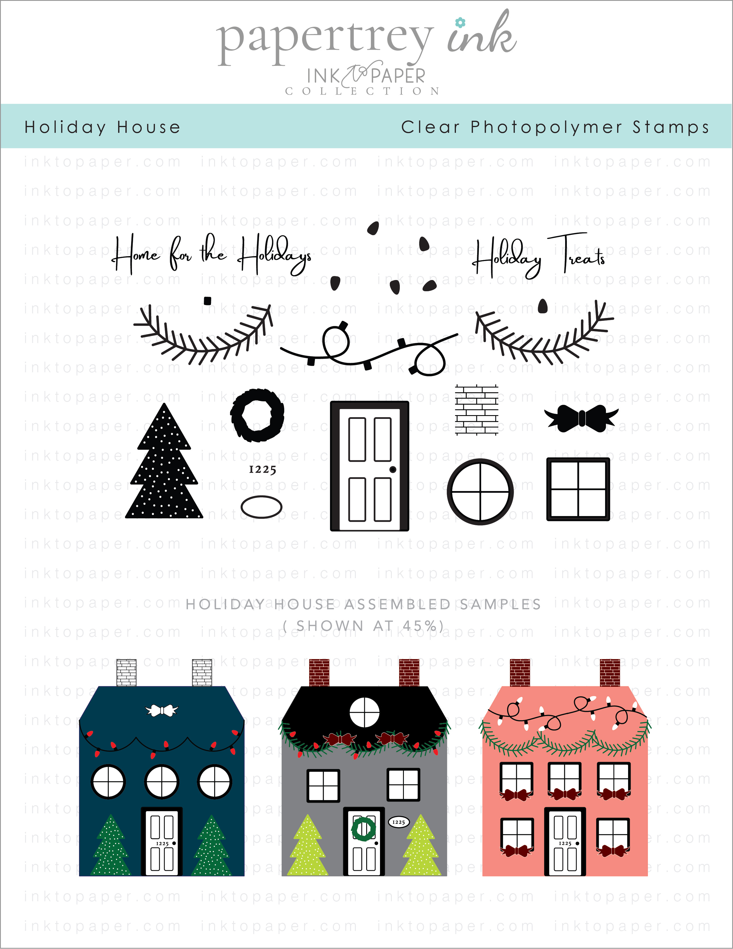 Holiday House Stamp Set: Papertrey Ink