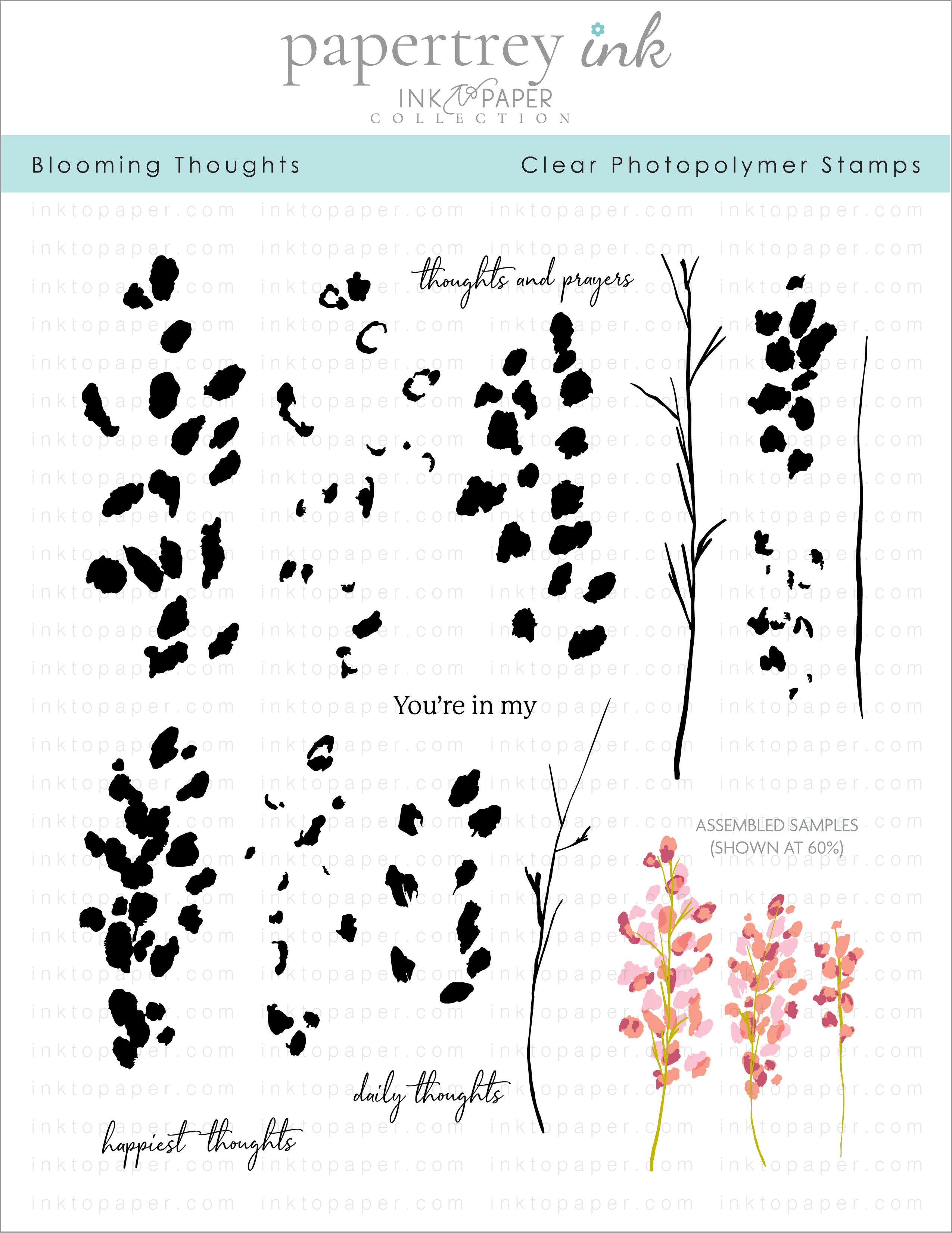 Blooming Thoughts Stamp Set: Papertrey Ink
