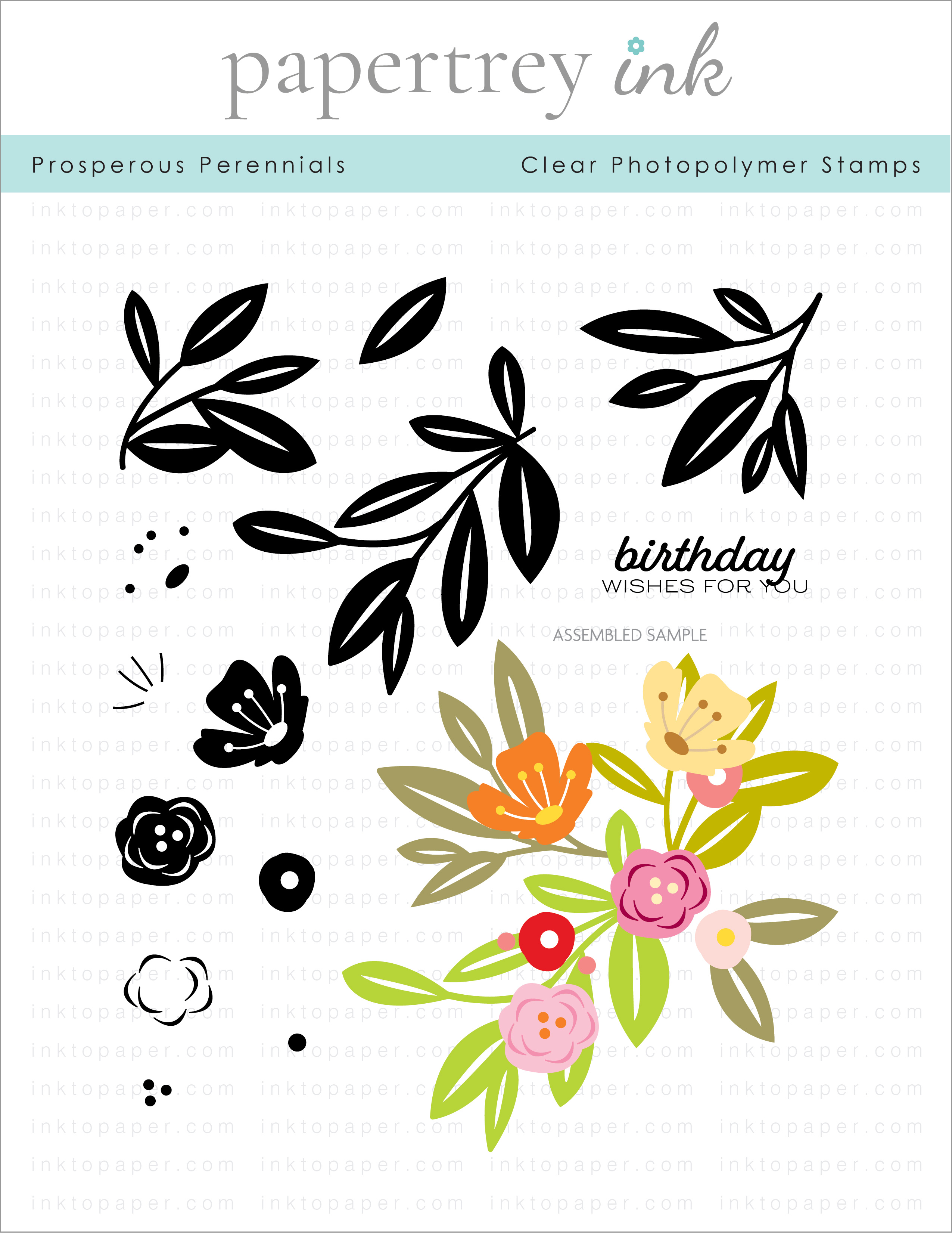 Prosperous Perennials Stamp Set: Papertrey Ink