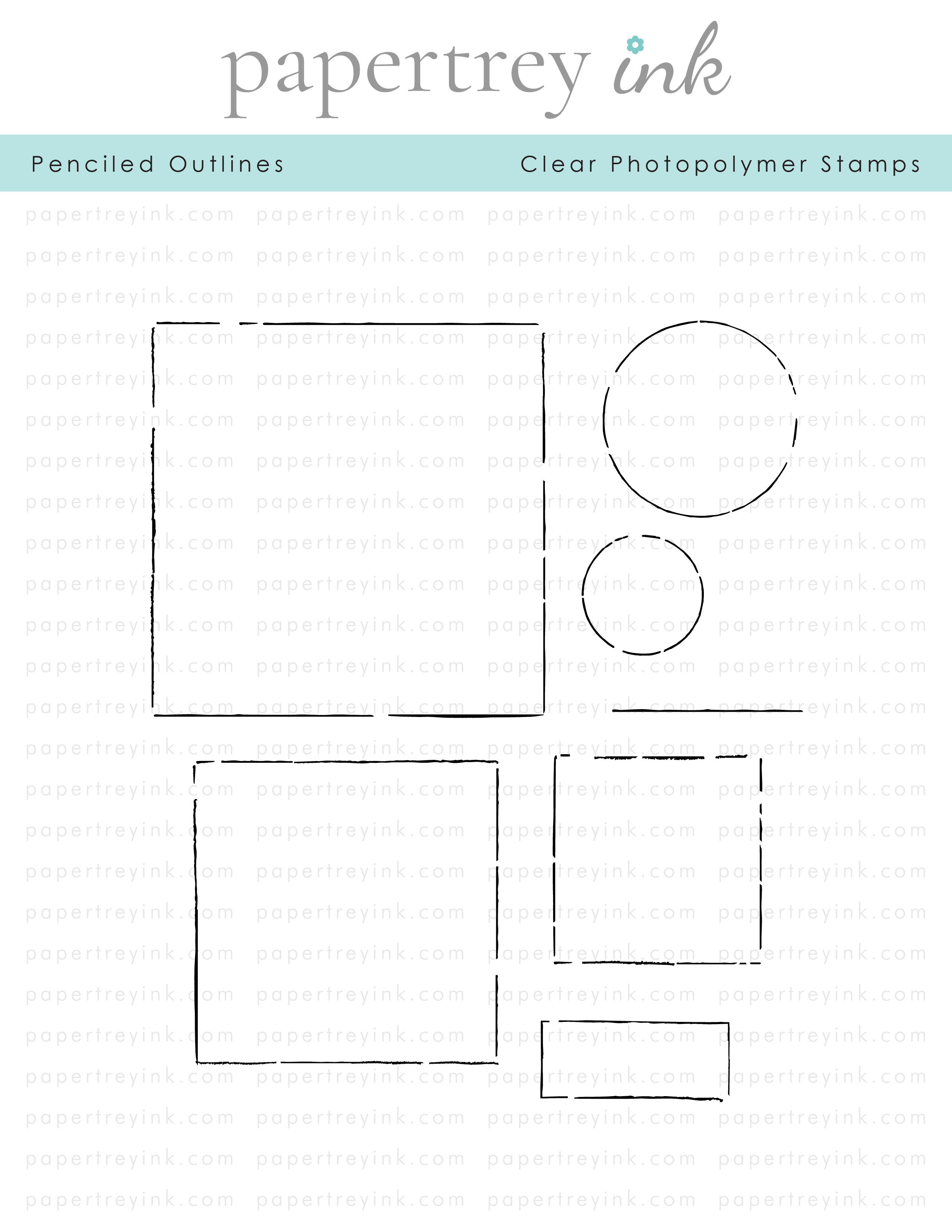 Penciled Outlines Stamp Set: Papertrey Ink