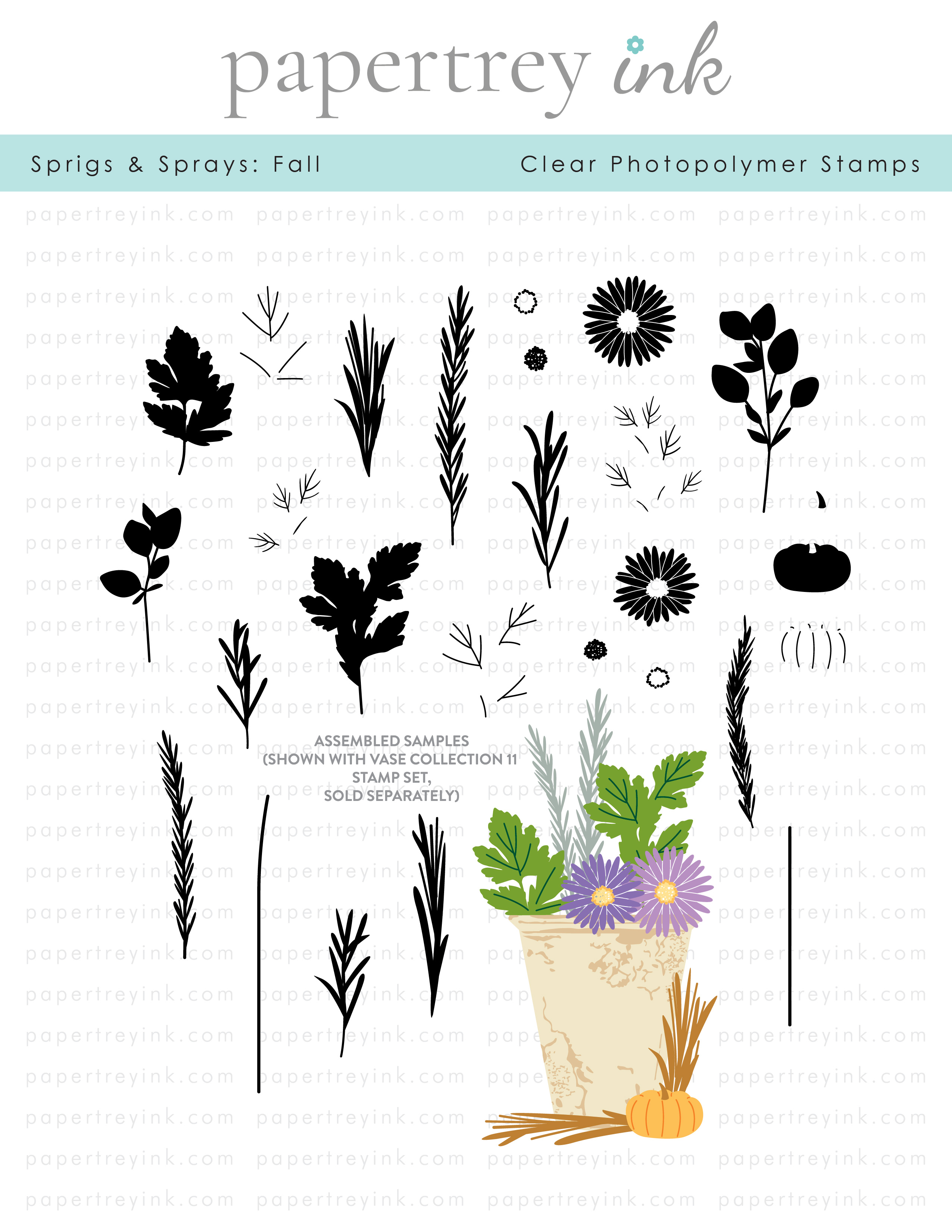 Sprigs & Sprays: Fall Stamp Set: Papertrey Ink