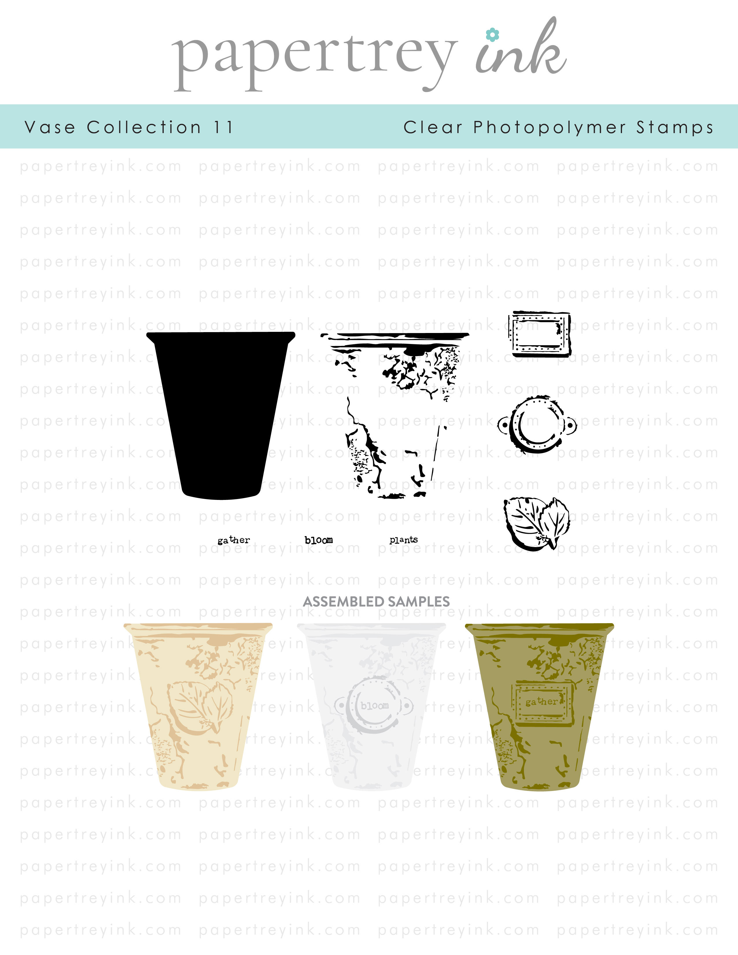Vase Collection 11 Mini Stamp Set: Papertrey Ink