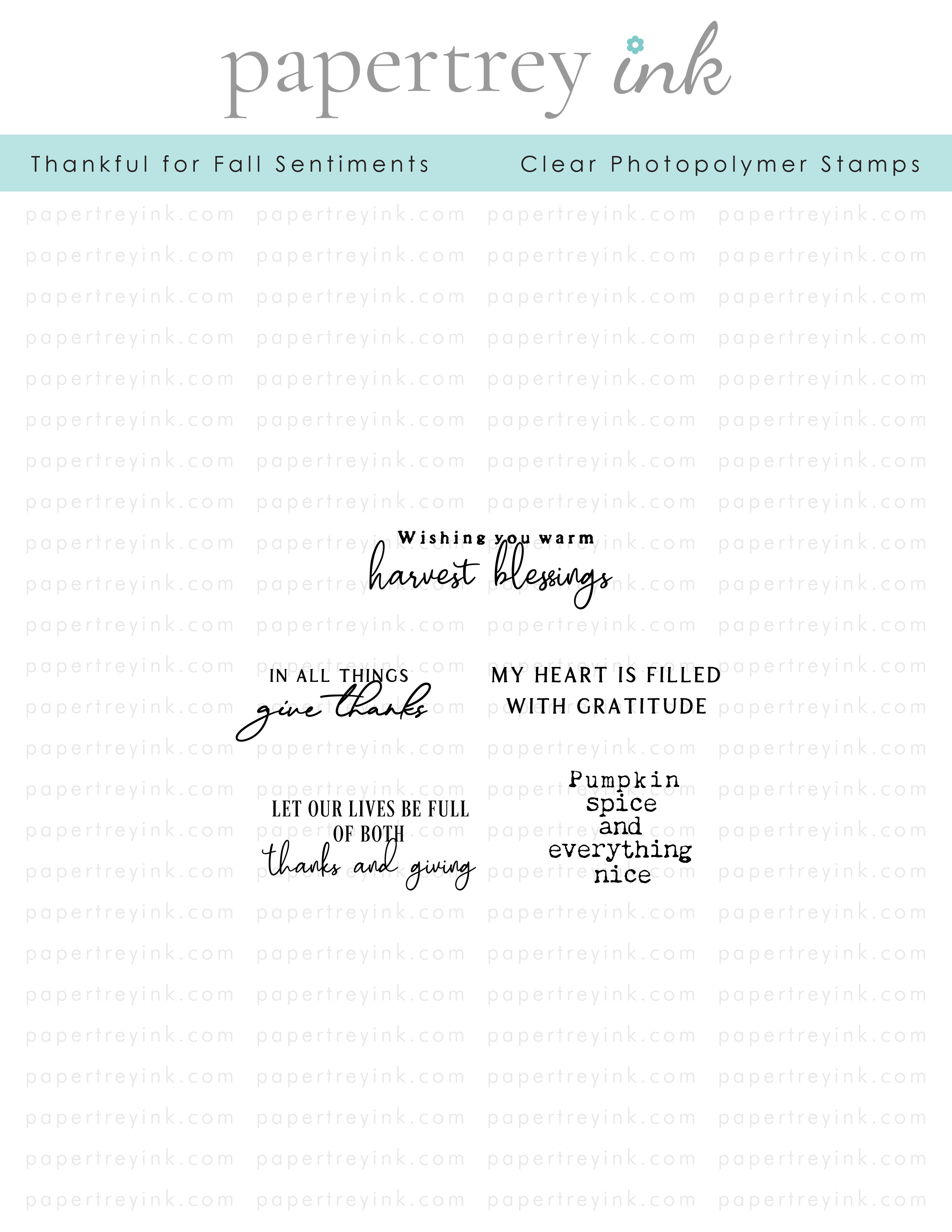Thankful for Fall Sentiments Mini Stamp Set