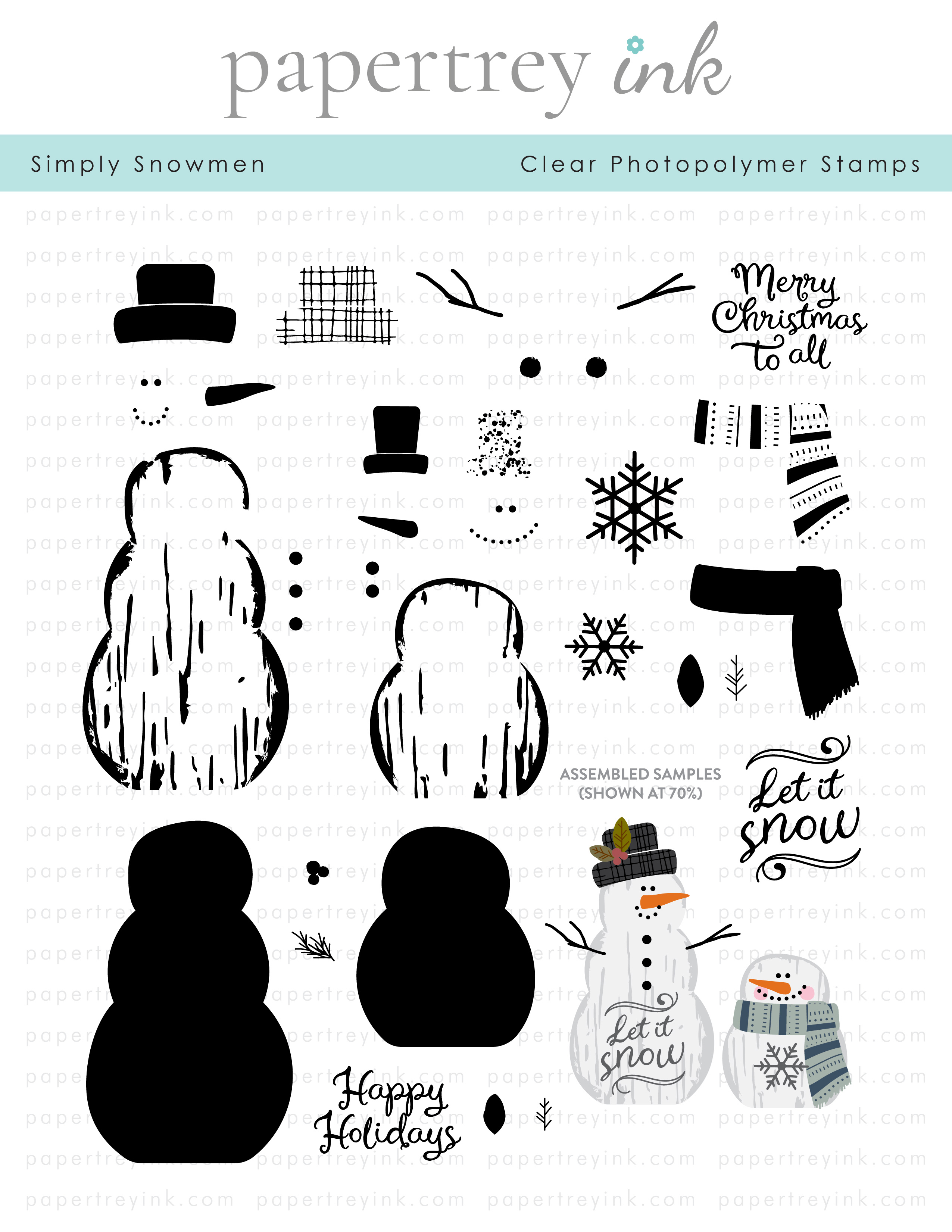Papertrey Ink - Simply Snowmen Stamp Set