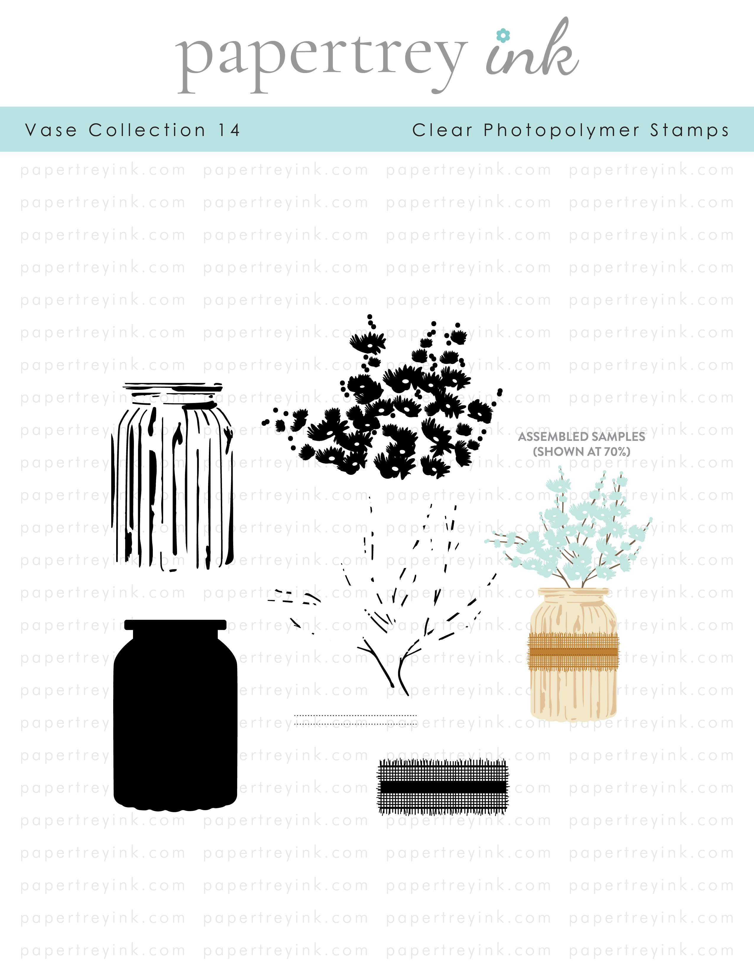 Papertrey Ink - Vase Collection 14 Stamp Set