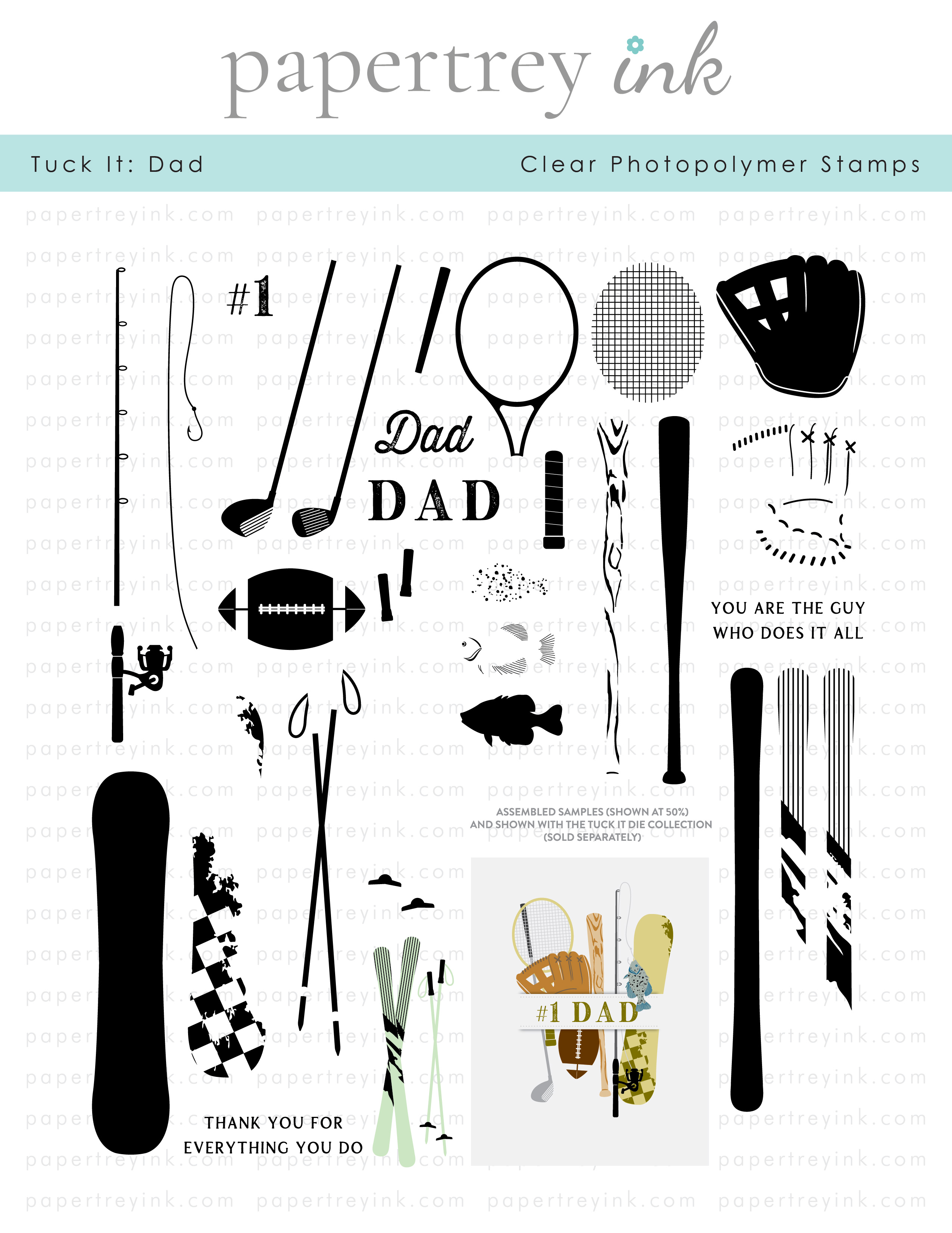 Papertrey Ink - Tuck It: Dad Stamp Set