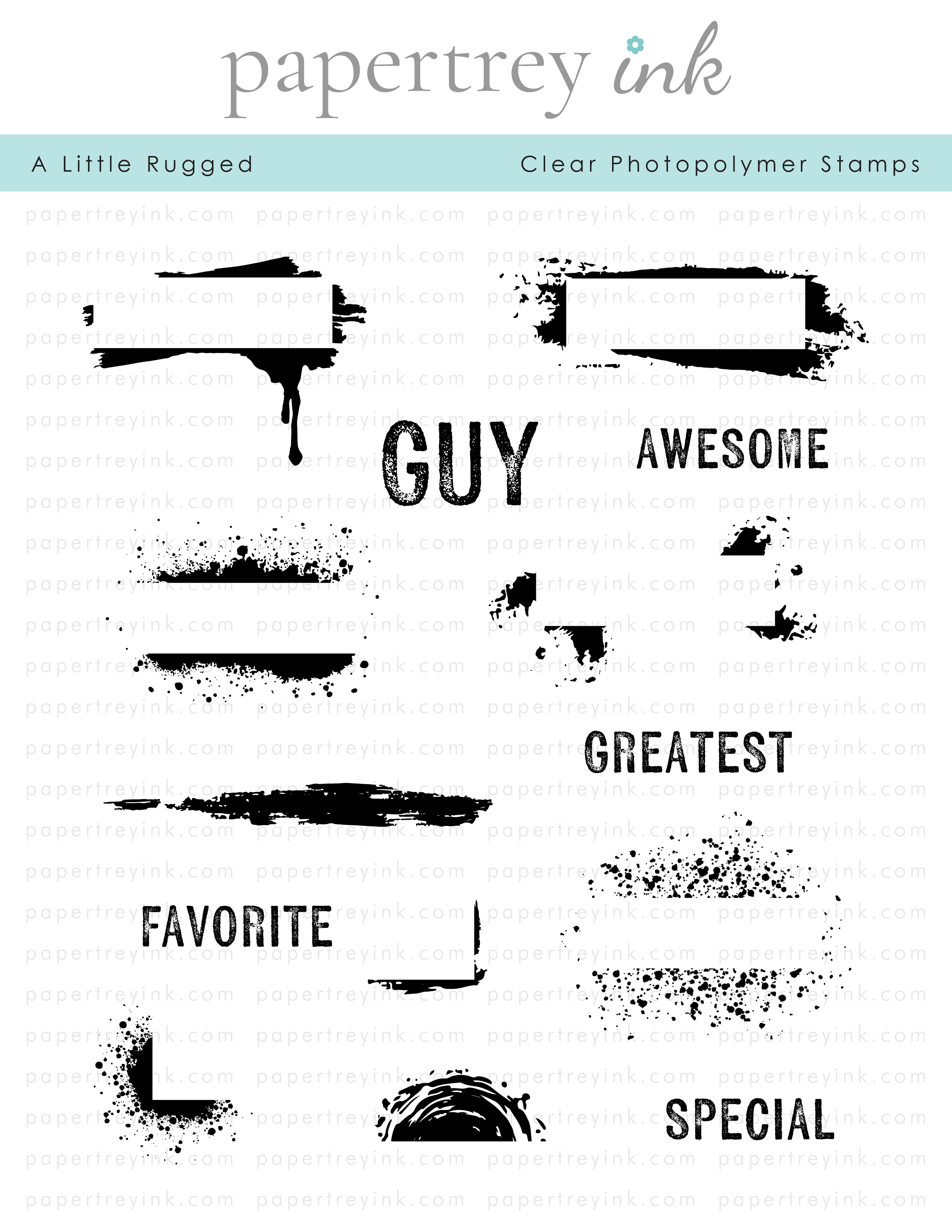 Papertrey Ink - A Little Rugged Stamp Set