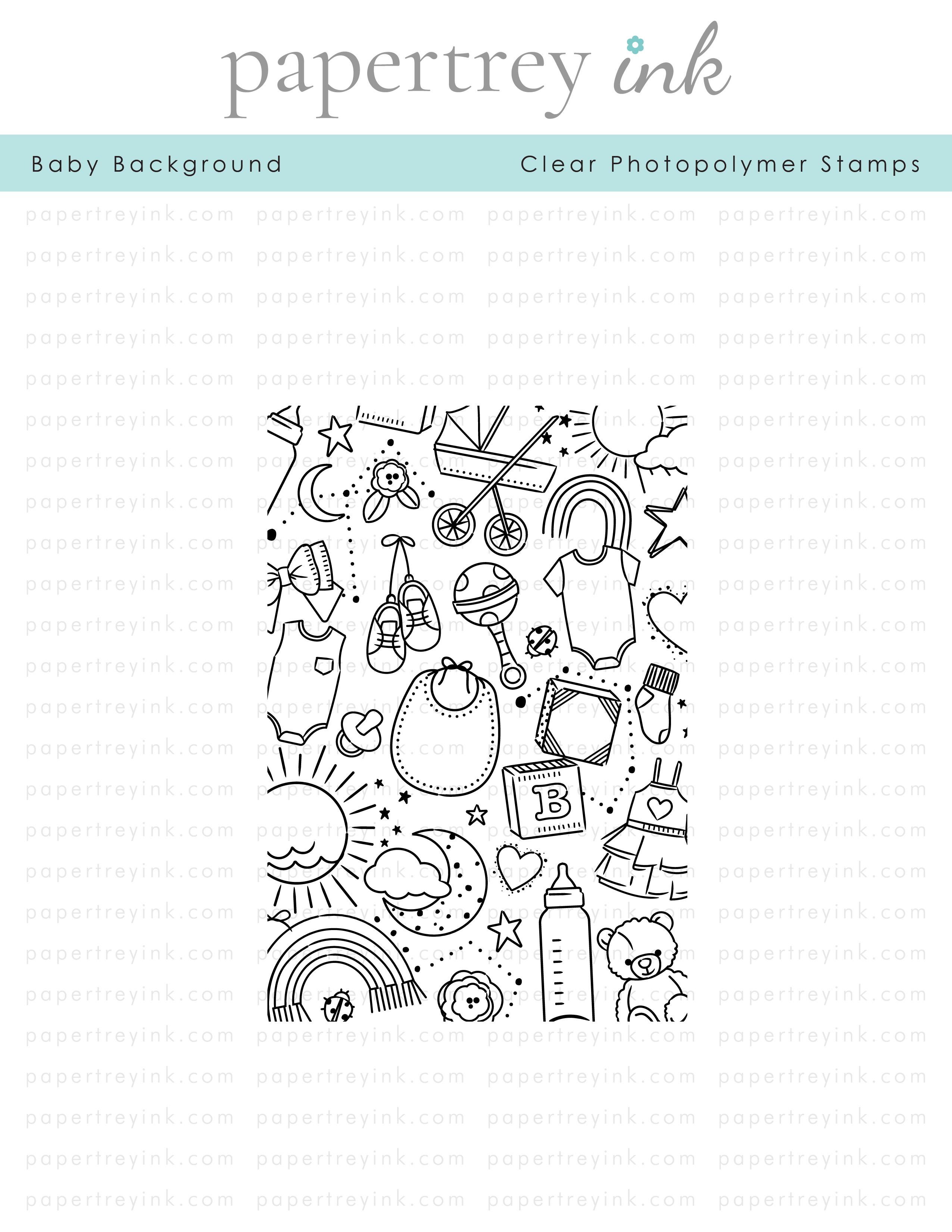 Papertrey Ink - Baby Background Stamp Set
