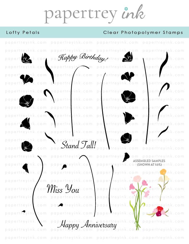 Papertrey Ink - Lofty Petals Stamp Set