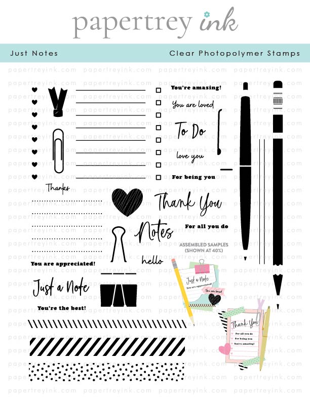 Papertrey Ink - Just Notes Stamp Set