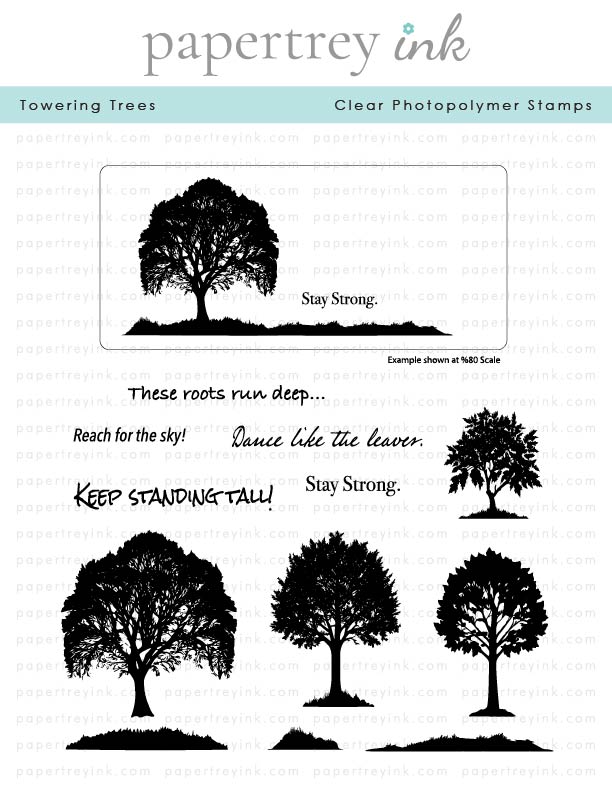Papertrey Ink - Towering Trees Stamp Set