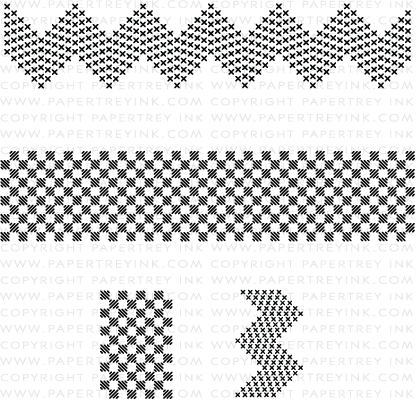 Background Basics: Stitching Stamp Set: Papertrey Ink