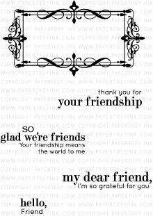 Boutique Borders: Friends Mini Stamp Set: Papertrey Ink