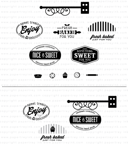 Sweet Shoppe Sentiments Mini Stamp Set: Papertrey Ink