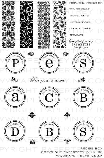 Recipe Box Stamp Set: Papertrey Ink