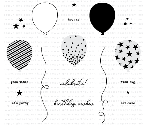Birthday Balloons Stamp Set: Papertrey Ink