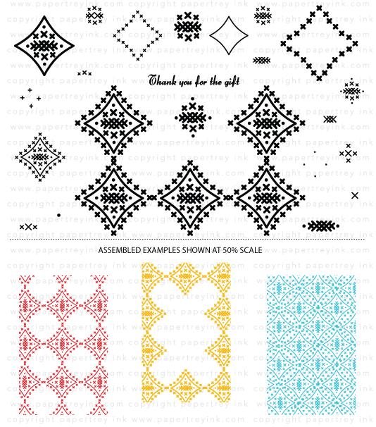 Sweet Stitching Stamp Set: Papertrey Ink