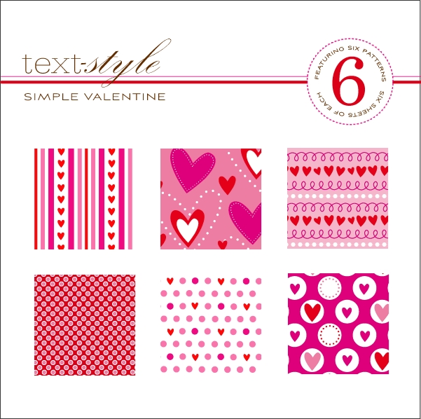 Simple Valentine Patterned Paper 8"X8" (36 sheets): Papertrey Ink