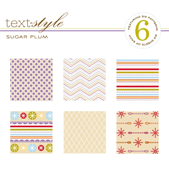 Sugar Plum Patterned Paper 8"X8" (36 sheets): Papertrey Ink