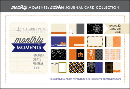 Monthly Moments: October Journal Card Paper Collection: Papertrey Ink