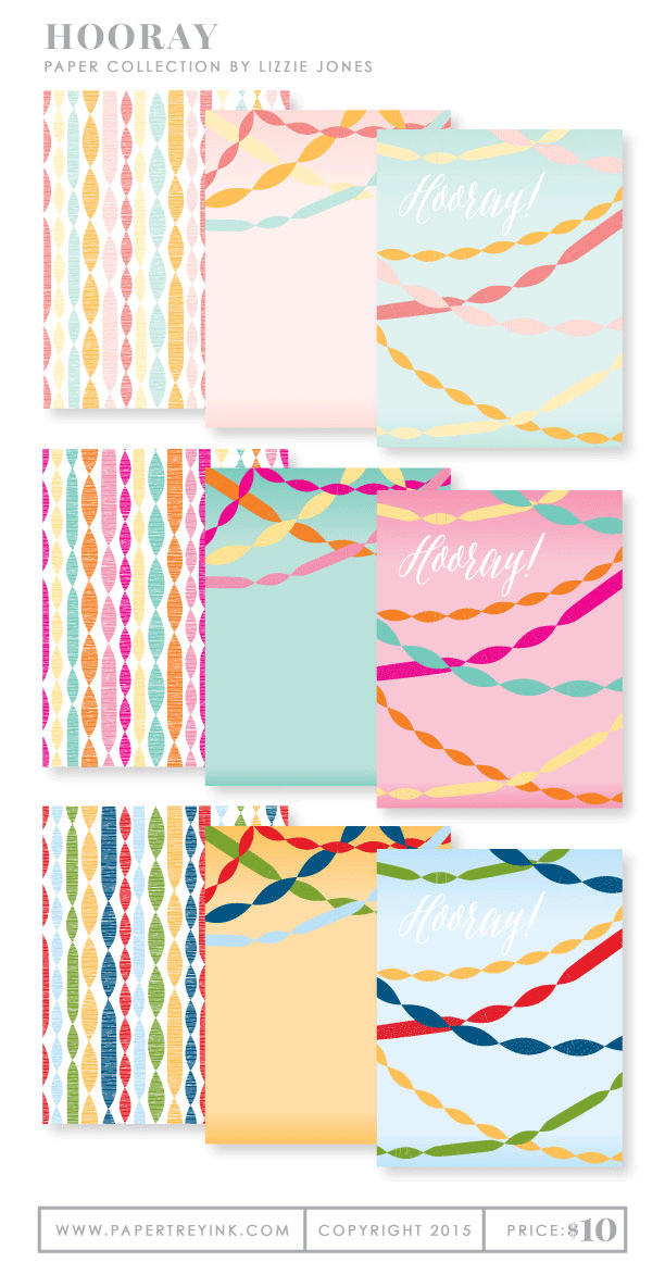 Hooray Patterned Paper Collection (36 sheets): Papertrey Ink