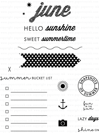 Monthly Moments: June Stamp Set + Die Bundle: Papertrey Ink