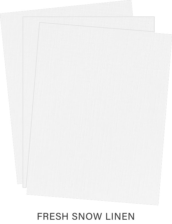 Paper Basics - Fresh Snow Linen Cardstock (40 sheets): Papertrey Ink