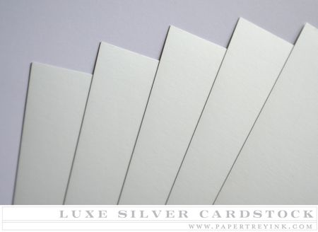 Paper Basics - Luxe Silver Cardstock (5 Sheets): Papertrey Ink