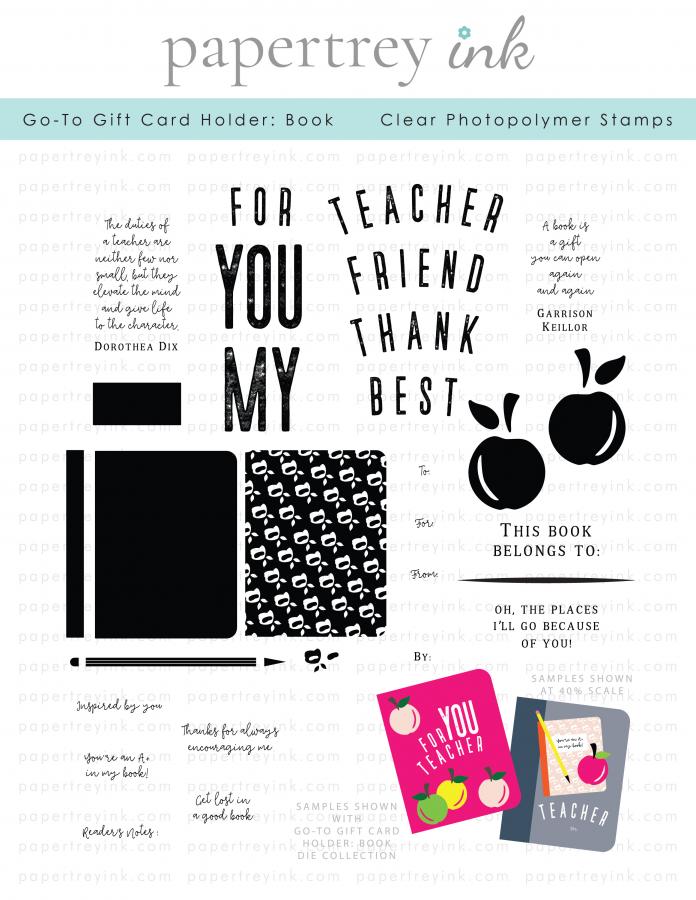 Go-To Gift Card Holder: Book Stamp Set: Papertrey Ink