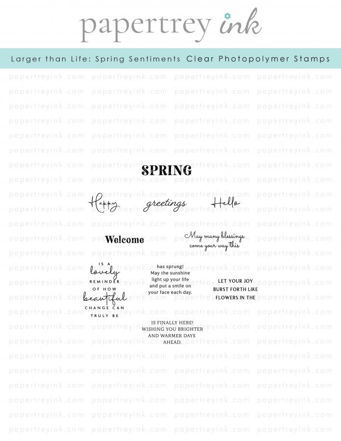 Papertrey Ink - Larger than Life: Spring Sentiments Mini Stamp Set
