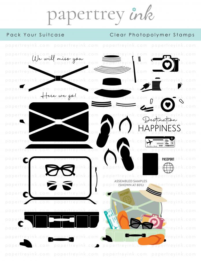 Papertrey Ink - Pack Your Suitcase Stamp Set