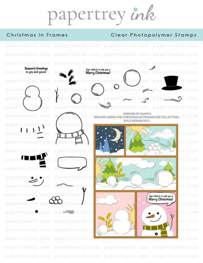 Papertrey Ink - Christmas in Frames Stamp Set