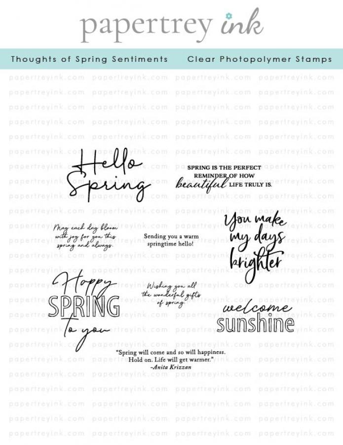 Papertrey Ink - Thoughts of Spring Sentiments Stamp Set