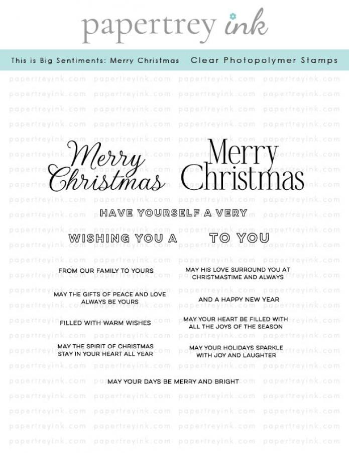 Papertrey Ink - This is Big Sentiments: Merry Christmas Stamp Set