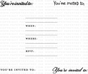 By Invitation Mini Stamp Set: Papertrey Ink