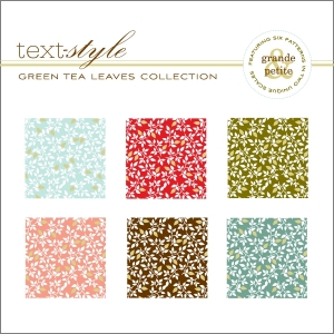 Green Tea Leaves Patterned Paper 8"X8" (36 sheets): Papertrey Ink