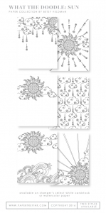 What the Doodle: Sun Coloring Sheets (18 sheets): Papertrey Ink