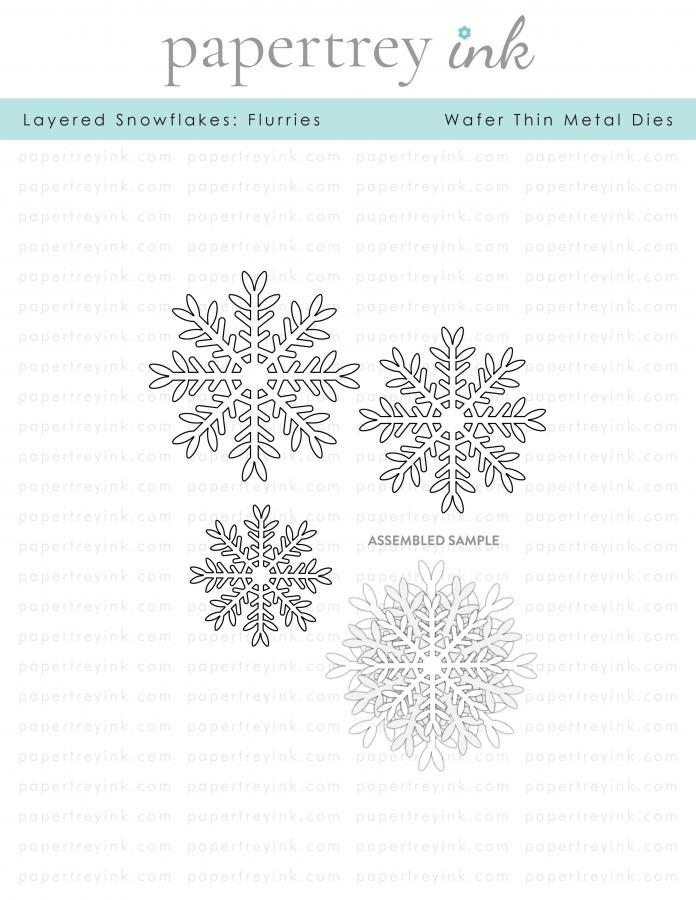 Papertrey Ink - Layered Snowflakes: Flurries Die