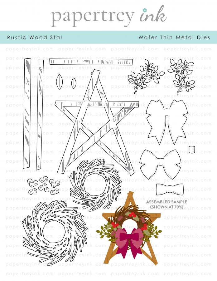 Papertrey Ink - Rustic Wood Star Die