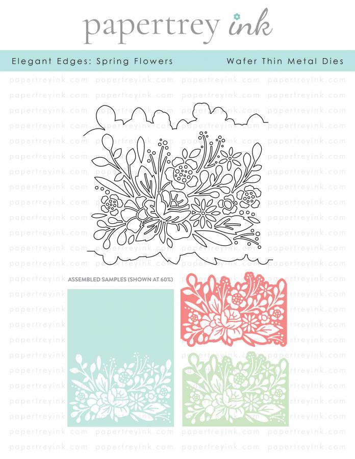 Papertrey Ink - Elegant Edges: Spring Flowers Die