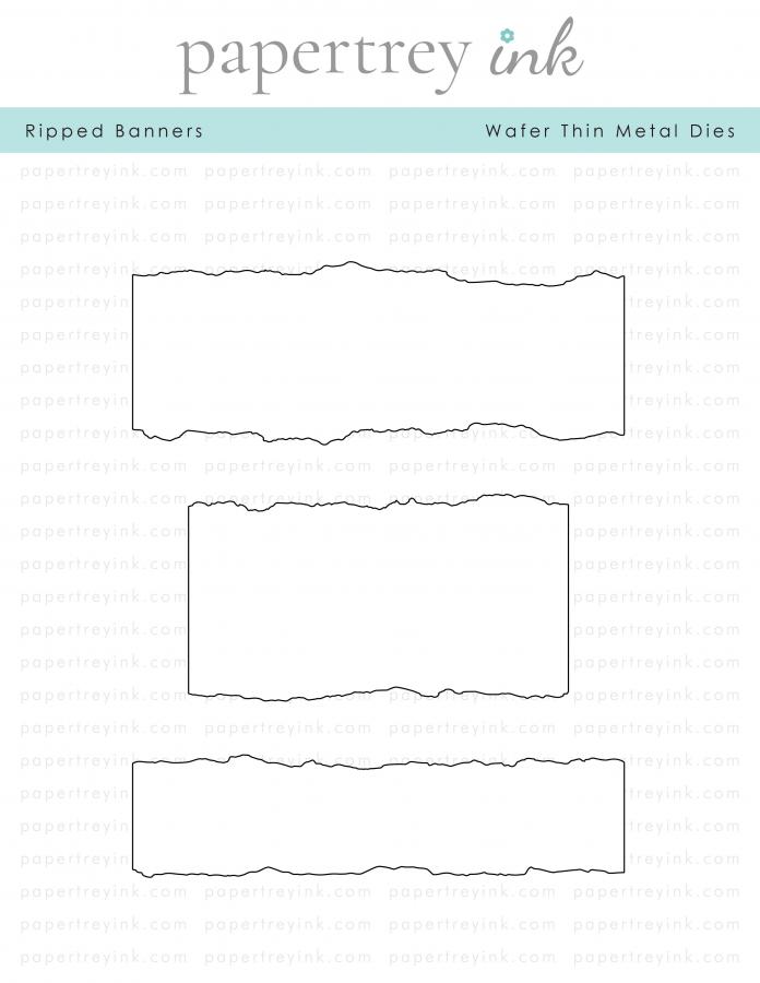 Papertrey Ink - Ripped Banners Die