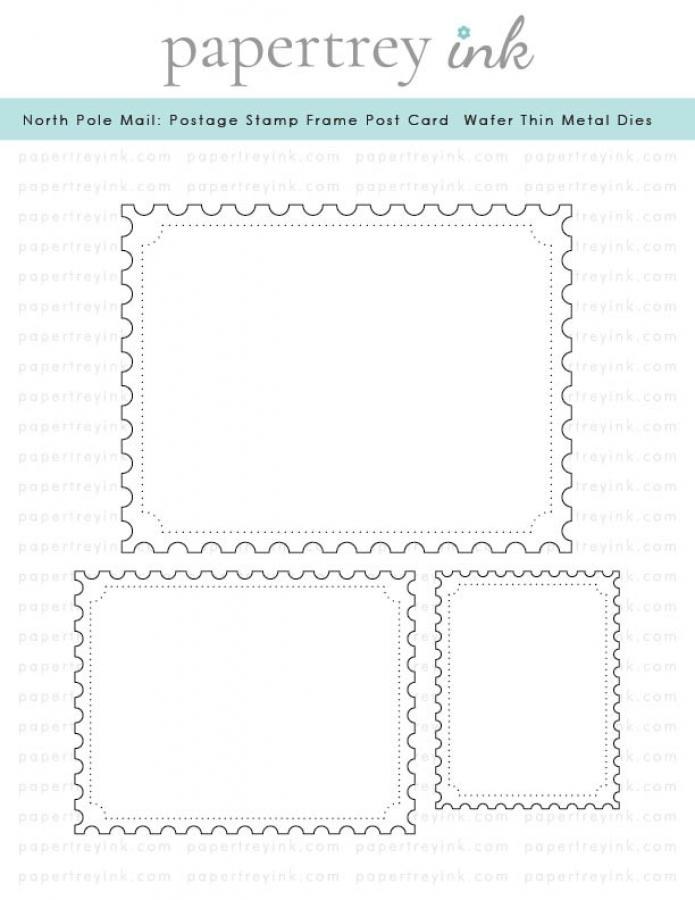 Papertrey Ink - North Pole Mail: Postage Stamp Frame Post Card Die