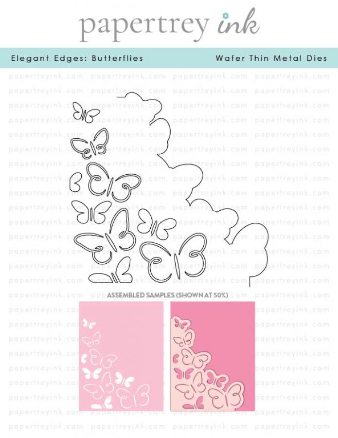 Papertrey Ink - Elegant Edges: Butterflies Die