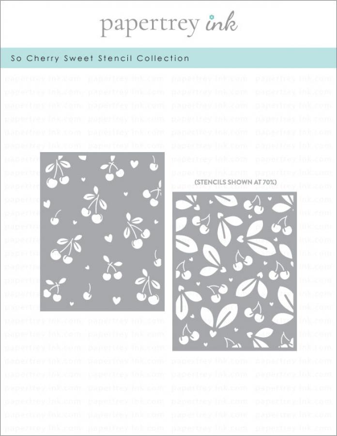 Papertrey Ink - So Cherry Sweet Stencil Collection (set of 2)