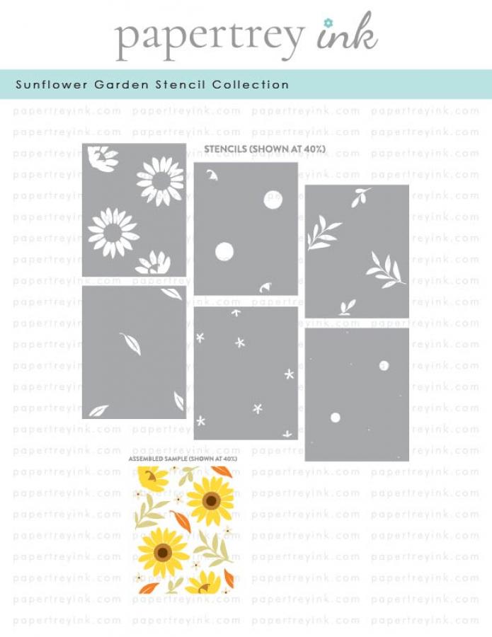 Papertrey Ink - Sunflower Garden Stencil Collection (set of 6)