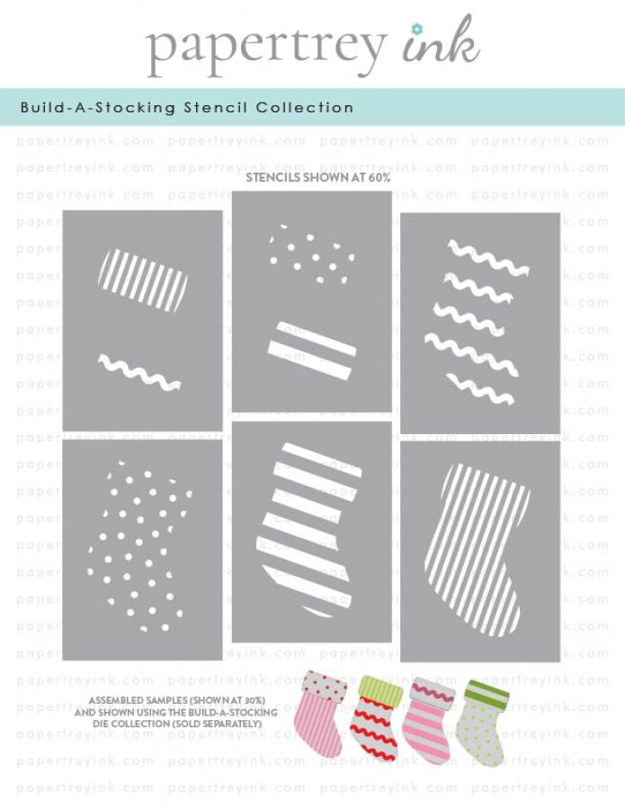 Papertrey Ink - Build-A-Stocking Stencil Collection (set of 6)